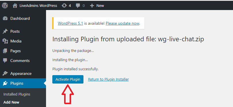 HOW TO INSTALL LIVEADMINS PLUGIN IN WORDPRESS